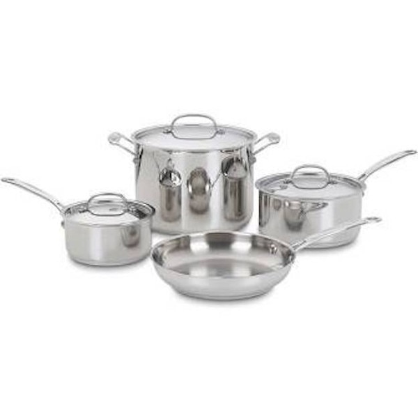CUISINART 7PC STAINLESS STEEL COOKWARE SET (2/CS) CUISINART 7PC STAINLESS STEEL COOKWARE SET (2/CS)