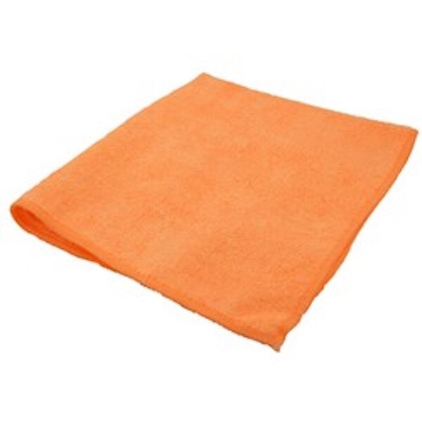 VICTORIA BAY MICROFIBER CLEANING CLOTHS, 16X16, ORANGE (12/CS)