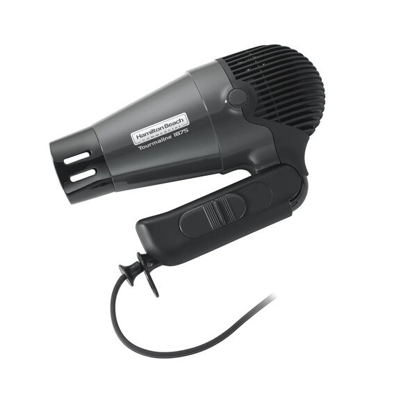 HAMILTON BEACH 3-SPEED HAIR DRYER W/ RETRACABLE CORD & FOLDING HANDLE ...