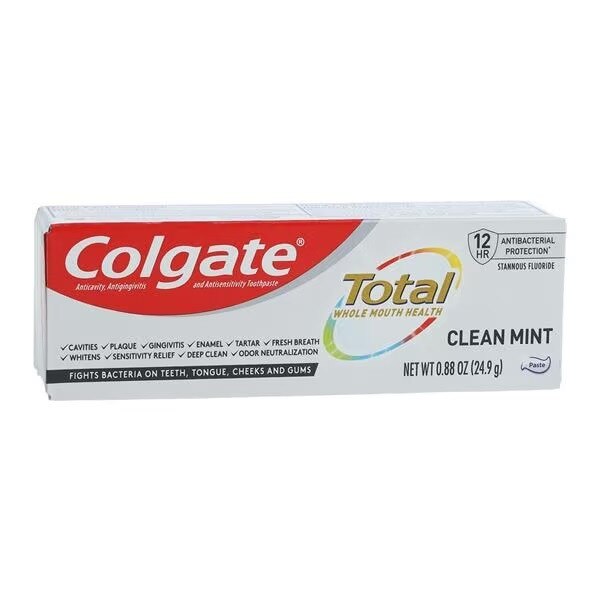 COLGATE TOTAL TOOTHPASTE, CLEAN MINT, 0.88OZ (24/CS)