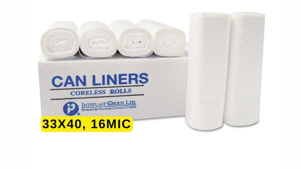 CAN LINER, 33X40, 16MIC, NATURAL (250/CASE)